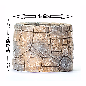 WEYLAND Tabletop Fire Pit Bowl - Table Top Firepit Balcony Decor and Smores Maker - Small Indoor, Outdoor and Personal Portable Fireplace for Patio Using Rubbing Alcohol Fuel - Stone Design