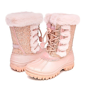 LONDON FOG Girls Youth and Toddler Icelyn Cold Weather Warm Lined Snow Boot girls boot in youth and toddler sizes pink size 9