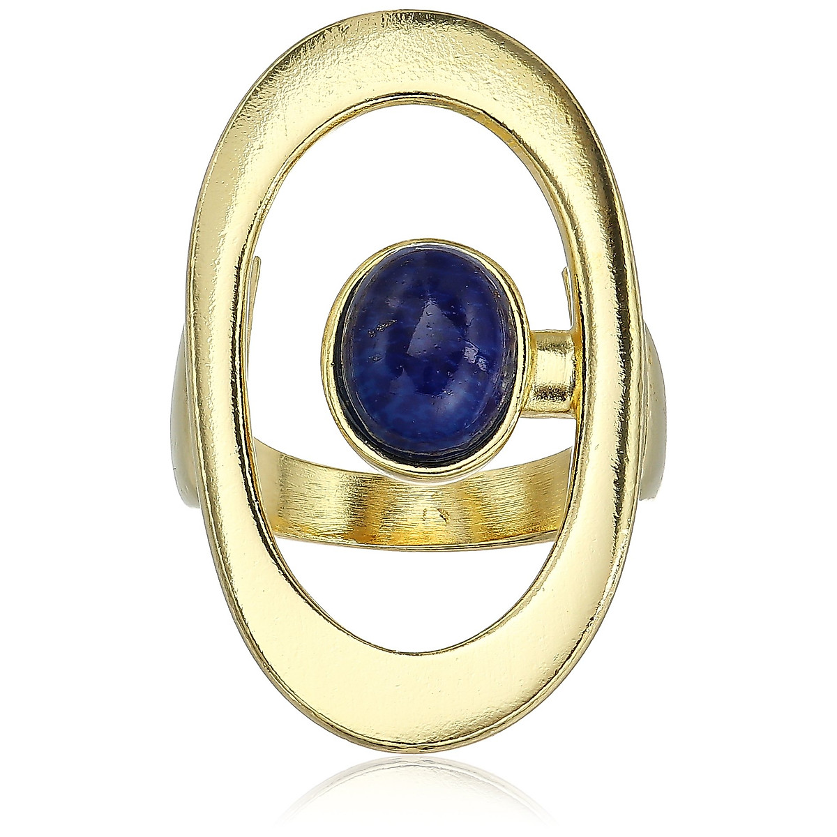 Ben-Amun Jewelry Sculpture Garden Gold-Plated Oval Ring