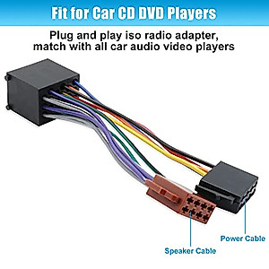 Car Radio Wiring Harness Adapter Compatible with BMW 3 E30 E36 E46 E34 5 E39 ISO Stereo Wire Cable with Antenna Connector