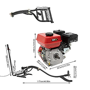 TBVECHI 4 Stroke 7.5 HP 212CC Gasoline Outboard Motor with Bracket Single Cylinder Boat Engine for 9.84-19.69Ft Fishing Boat