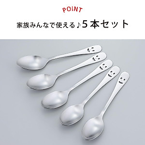 Shimomura Kihan 25389 Tsubamesanjo Curry Spoon, Total Length 6.9 inches (17.5 cm), Stainless Steel, Set of 5, Made in Japan
