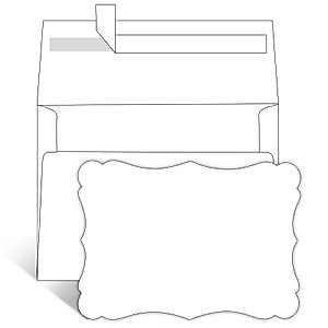 100 Pack Blank Invitations with Envelopes, Goefun 5 x 7 Postcards and A7 Envelopes Self Seal for Wedding, Graduations, DIY Cards, Thank You Cards & All Occasion