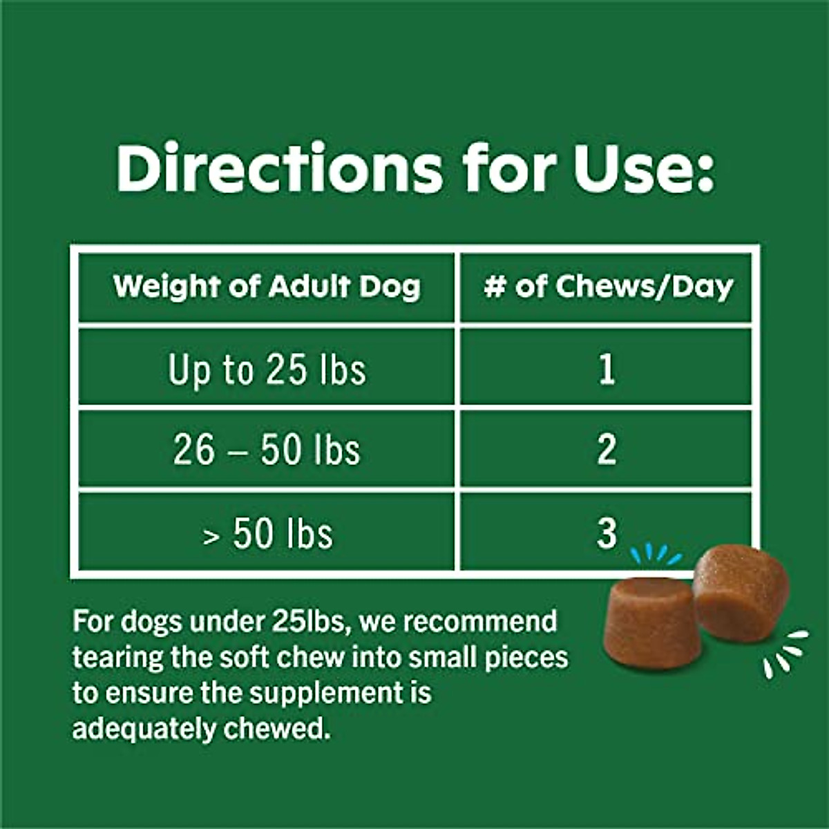 GREENIES Supplements Hip & Joint Supplements for Dogs With Glucosamine and Chondroitin, 30 Count Chicken-Flavor Soft Chews Dog Joint Supplements