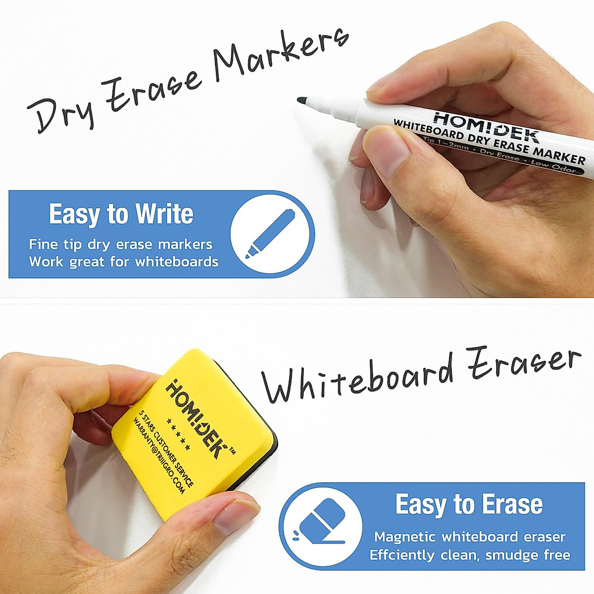 Magnetic Dry Erase Whiteboard for Fridge,Easy to Write and Clean Refrigerator Magnets for Whiteboard Flexible with Magnetic Markers and Eraser