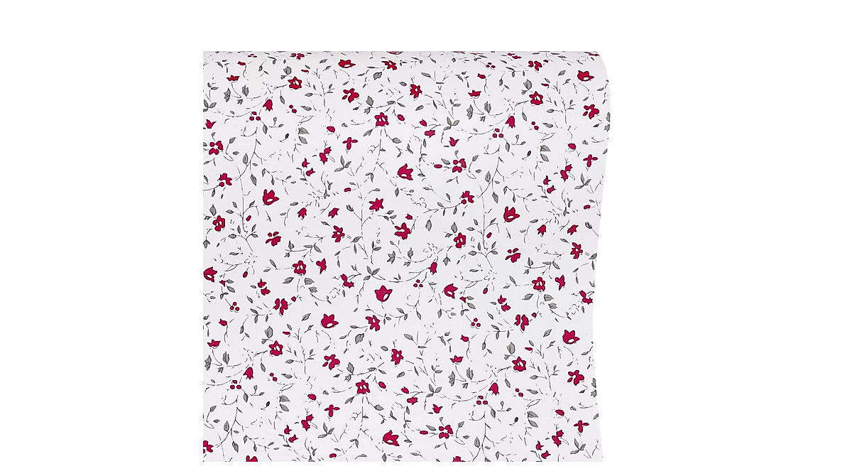 Yifely Red Rural Floral Shelf Liner - Waterproof Peel & Stick Decor