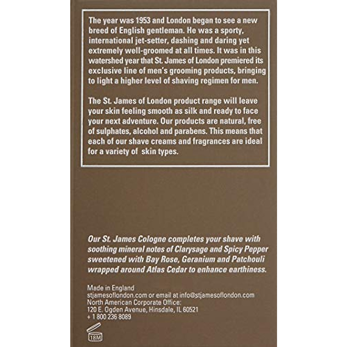 St James of London Cedarwood & Clarysage Cologne, 1.69 Fl Oz