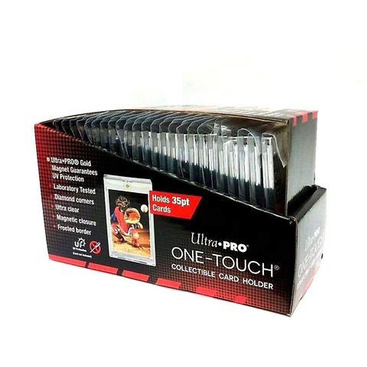 Ultra Pro One Touch Magnetic Standard Card HolderCASE OF 25 (Fits up to 35 Pt Card) Sports Trading Cards Collecting Supplies
