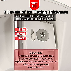 Letusto Shaved Ice Maker - Slushie Machine Use Normal Refrigerator Ice Cubes, with Stainless Steel Blades for Snow Cone, Cocktails and Snow Flakes, Bingsu Ice Shaver (Pink)