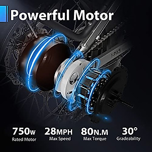 YAMEE 750S Off-Road Electric Bike for Adults, Ebikes, 48V 14.5AH Lithium Battery Folding Bike Shimano 8 Speed Shifter Electric Bikes 20" 4.0 All Terrain Fat Tire Ebike for Men Women