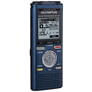 Olympus WS-822 Blue Voice Recorders with 4 GB Built-In-Memory