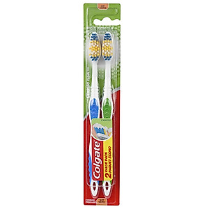 Colgate Classic Clean Full Head Toothbrush, Soft, 2 Count (Pack of 1)