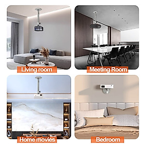BlingKingdom Mini Ceiling Wall Projector Mount Bracket 360°Rotation Adjustable Tilt&Swivel Hanging Projector Holder Wall Mount Hanger Rack Stand for Mini Projector with 1/4" (6mm) Threaded Holes
