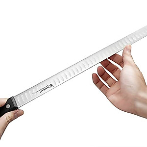 Humbee 14 inch Carving Knife Razor Sharp Blade with Granton Edge for Cutting Smoked Brisket, BBQ Meat, Turkey