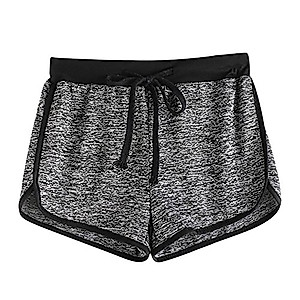 Hot Sale Ringer Shorts, Thenlian Womens Striped Mid Waist Loose Shorts Drawstring Waist Shorts Pants(XL, Gray)