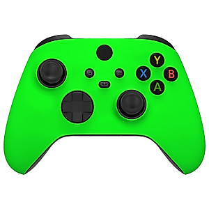 eXtremeRate FaceMag Magnetic Front Shell for Xbox Series X & S Controller, Neon Green Replacement Parts Accessores Soft Touch Grip Faceplate for Xbox Core Wireless Controller [Controller Excluded]