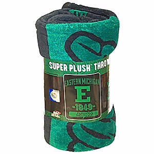 The Northwest Company Eastern Michigan Eagles Super Plush Varsity Throw Blanket