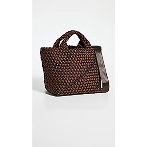Naghedi Women's St Barths Mini Plaid Tote, Umber, One Size