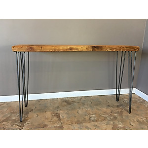 Barn XO, Custom 3-Rod Hairpin Legs, Set of 4 - Choose from 12" to 42" Height, Handmade for DIY and Home Projects, Choose From Untreated Raw, Matte Clear Coat or Black Finish, Made in the USA