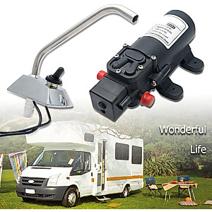 MACHSWON Water Pump 12V Self-Priming Galley High Pressure Electric Pumps Spin Faucet/Tap for RV Boat/Caravan Motorhome