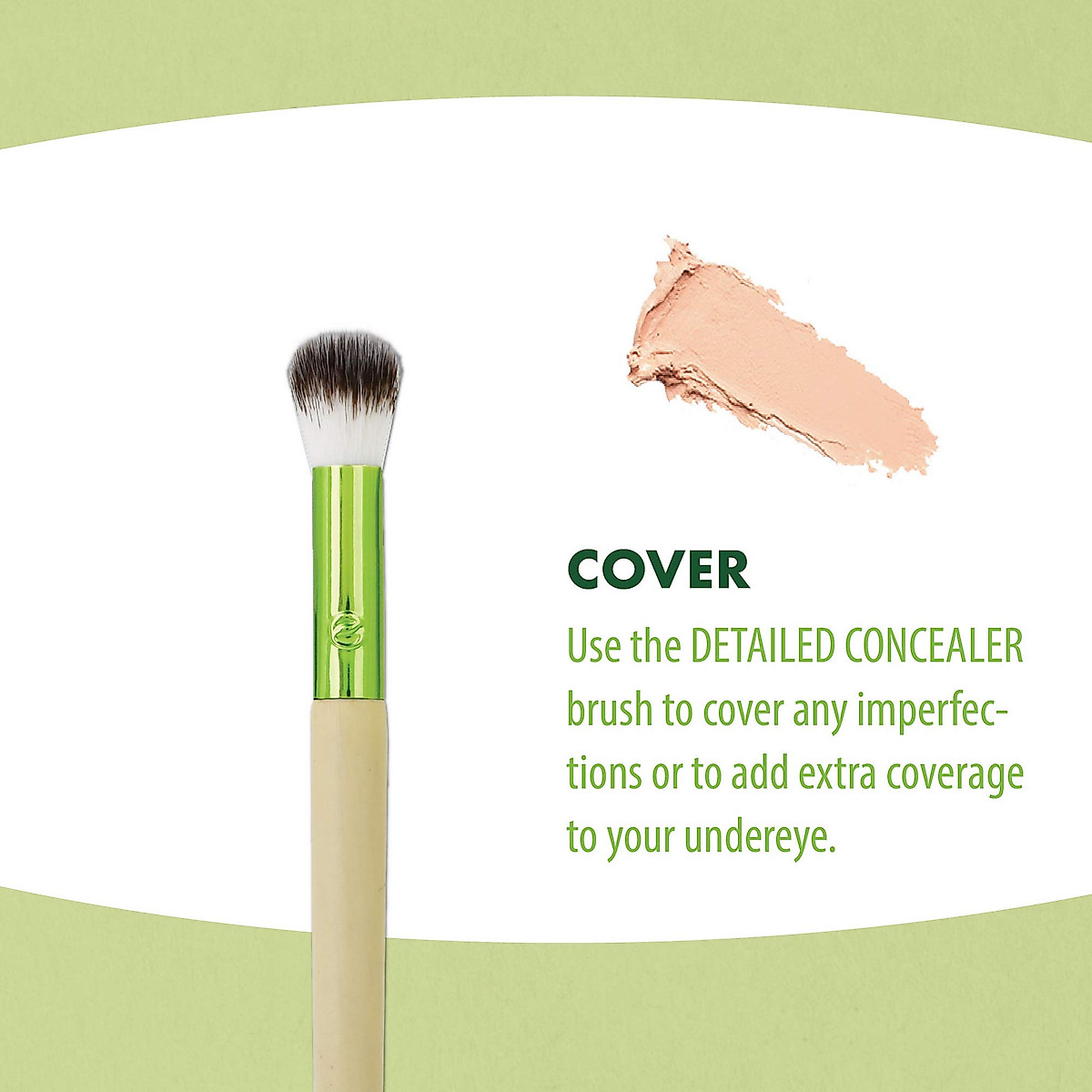 EcoTools Vibes Kit Makeup Brush Gift Set with Travel Brush Bag For Power, Foundation and Concealer