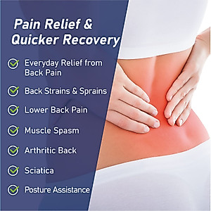 Comforband Copper-infused Back Support Brace for Men and Women- Lightweight & Breathable Back Support Belt for Mild to Moderate Lower Back Pain, Muscle Spasm, Strains, Arthritis, Sciatica, Injury Recovery, Rehabilitation (S/M)