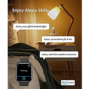 Alexa Smart Watch (Answer/Make Call), Alexa Built-in, RERE Fitness Tracker with 60 Sports Mode, Heart Rate, Blood Oxygen, Sleep Monitor, 1.69" Smartwatch for Android and iPhone, IP68 Waterproof, Pink