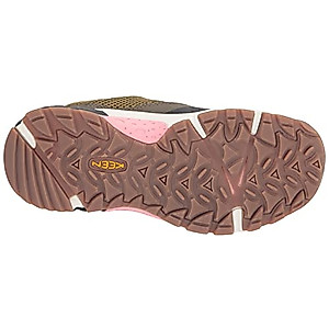 KEEN Women's Wasatch Crest Vent Breathable Hiking Sneakers, Olive Drab/Pink Icing, 7