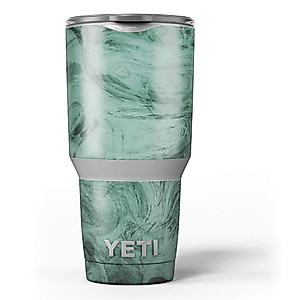 Design Skinz Green Slate Marble Surface V16 - Skin Decal Vinyl Wrap Kit Compatible with The Yeti Rambler Cooler Tumbler Cups