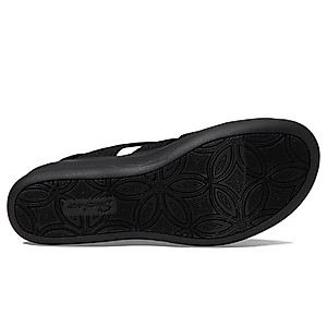 Skechers Women's PIER-LITE-Memory Maker Wedge Sandal, Black/Black, 7