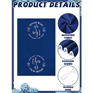 Geyoga 6 Pcs Kitchen Towels Blue Hydrangea Hand Towels Butterfly Kitchen Dish Towels Microfiber Drying Towels for Kitchen Bathroom Party Wedding Home Decorations (15.7 x 23.6 Inch)