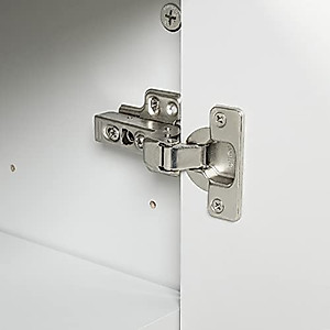 Merax, Gray Storage Corner Cabinet with Door and Adjustable Shelf, Freestanding, Wood