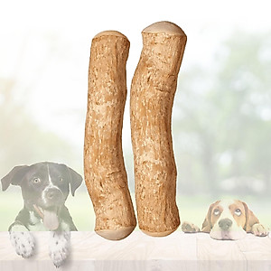 BENRIKIDS 2Pcs Size XL, Coffee Wood Dental Chew Stick & Tug for Dogs, Natural Dog Chew Toy Wood, Long Lasting and Stress Relief Dog Wood Chew Stick, 100% Natural, Safe and Healthy