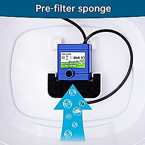 Cat Water Fountain Filter,Cat Fountain Filters Replacement Filters for 84oz/2.5L Automatic Pet Water Fountain Dispenser,Cotton Activated Carbon Water Fountain Filter and Foam Filter (Square 8+4 Pack)