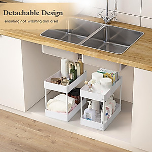 danpinera 3 Tier Rolling Utility Cart with Hooks & Handle Storage Organization Shelves Coffee Bar Cart Service Cart Trolley for Kitchen, Bathroom, Office, Workshop (Dark Blue)