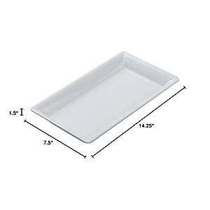 American Metalcraft MEL19 Endurance Melamine Rectangular Platter, 14.25" x 7.5", White