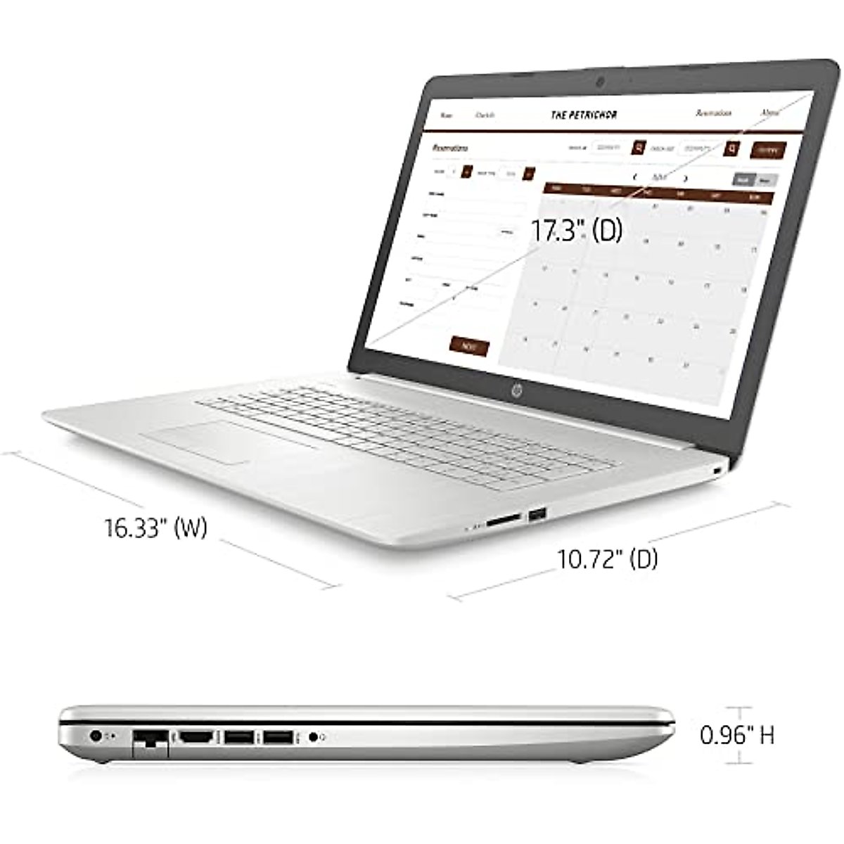 HP 2022 Newest 17.3" HD+ Display Laptop, 11th Gen Intel Core i3-1115G4(Up to 4.1GHz, Beat i5-1030G7), 32GB DDR4 RAM, 1TB PCIe SSD, Bluetooth, HDMI, Webcam, Windows 11, Silver, w/ 3in1 Accessories