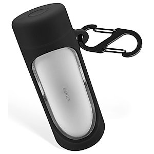 Geiomoo Silicone Case Compatible with Nothing Ear Stick, Protective Cover with Carabiner (Black)