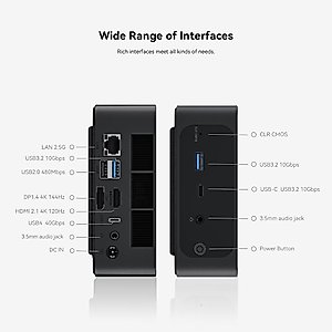 Beelink SER6 Mini PC, AMD Ryzen 9 6900HX(8C/16T, Up to 4.9GHz), Mini Computer 32G DDR5 RAM 500G NVMe PCIE4.0 SSD, Mini Desktop Computer 4K@144Hz Triple Display HDMI2.1/DP/WiFi6/BT5.2/2.5Gbps/W-11 Pro