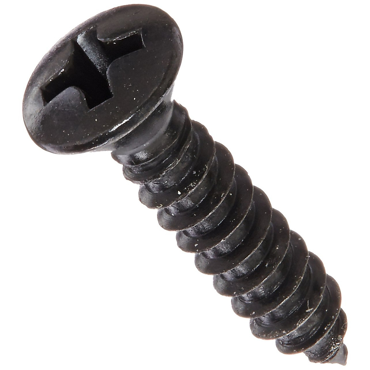 Small Parts 0812ABPOB Steel Sheet Metal Screw, Black Oxide Finish, 82 degrees Oval Head, Phillips Drive, Type AB, #8-18 Thread Size, 3/4" Length (Pack of 100)