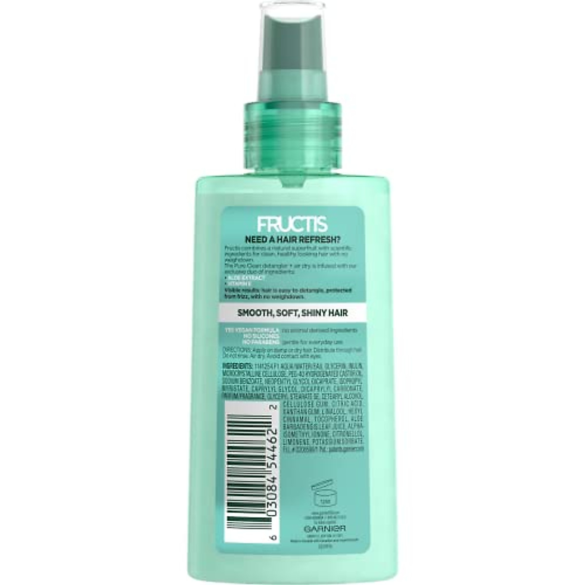Garnier Fructis Pure Clean Detangler + Air Dry, Aloe Vera, 5 Fl Oz