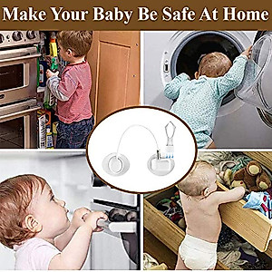 Urban August Adhesive Magnetic Lock – Childproofing & Baby Safety Durable, Heat Resistance, Easy to Install with Heavy Duty 3M Adhesive Tape, Best for Cabinets, Drawers, Doors & refrigerators (Black)