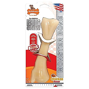 Nylabone Power Chew Monster Bone Big Dog Chew Toy Monster Chicken XX-Large/Monster (1 Count)