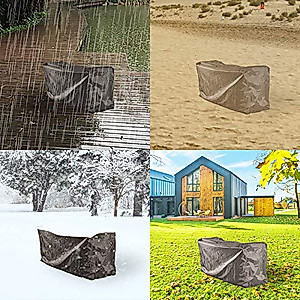 HOMEZILLIONS Patio Cover Patio Conversation Set Covers Patio Furniture Sets Covers Conversation Set Outdoor Cover for Outdoor 3 Piece Furniture Rectangular Water Proof Windproof Dust 63×26×32inch
