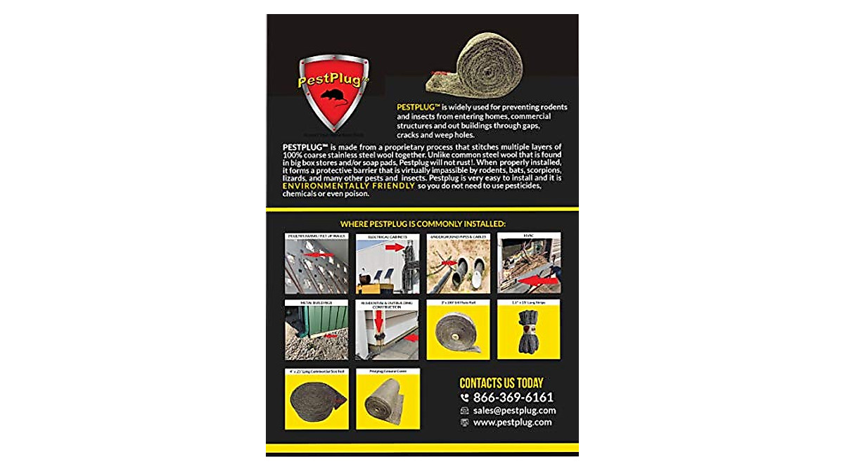 PESTPLUG Stainless Steel Wool DIY Kit for Rodent & Pest Barrier