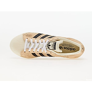 adidas Originals Mens Superstar 82 Classic Low Top Sneaker Shoe, Beige/Black/Core White, 9