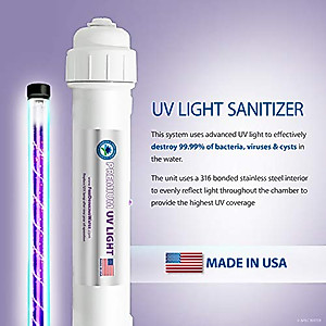 APEC Water Systems UV Ultra Violet Sterilizer Water Filter Kit with 1/4" Quick Connect UG-UVSET-1-4