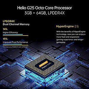 UMIDIGI A9 Cell Phone, 64GB Fully Unlocked Smartphone, 5150mAh Battery Android Phone with 6.53" HD+ Full Screen and 13MP AI Triple Camera.