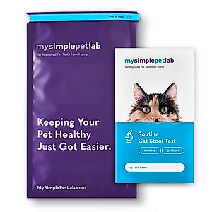 MySimplePetLab Routine Cat Stool Test Kit | Fast and Accurate Cat Worms and Intestinal Parasite Test | Mail-in Stool Sample Kit for Early Detection and Treatment of Cat Worms and Giardia