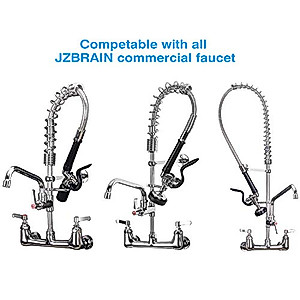 JZBRAIN 14" Swivel Gooseneck Spout for All JZBRAIN Commerical Faucet Wall Mount Kitchen Faucet Swing Nozzle Replacement 14 Inch